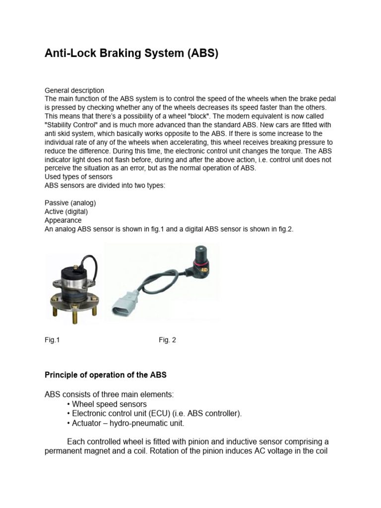 Anti-Lock Braking System (ABS) | PDF | Anti Lock Braking System | Valve