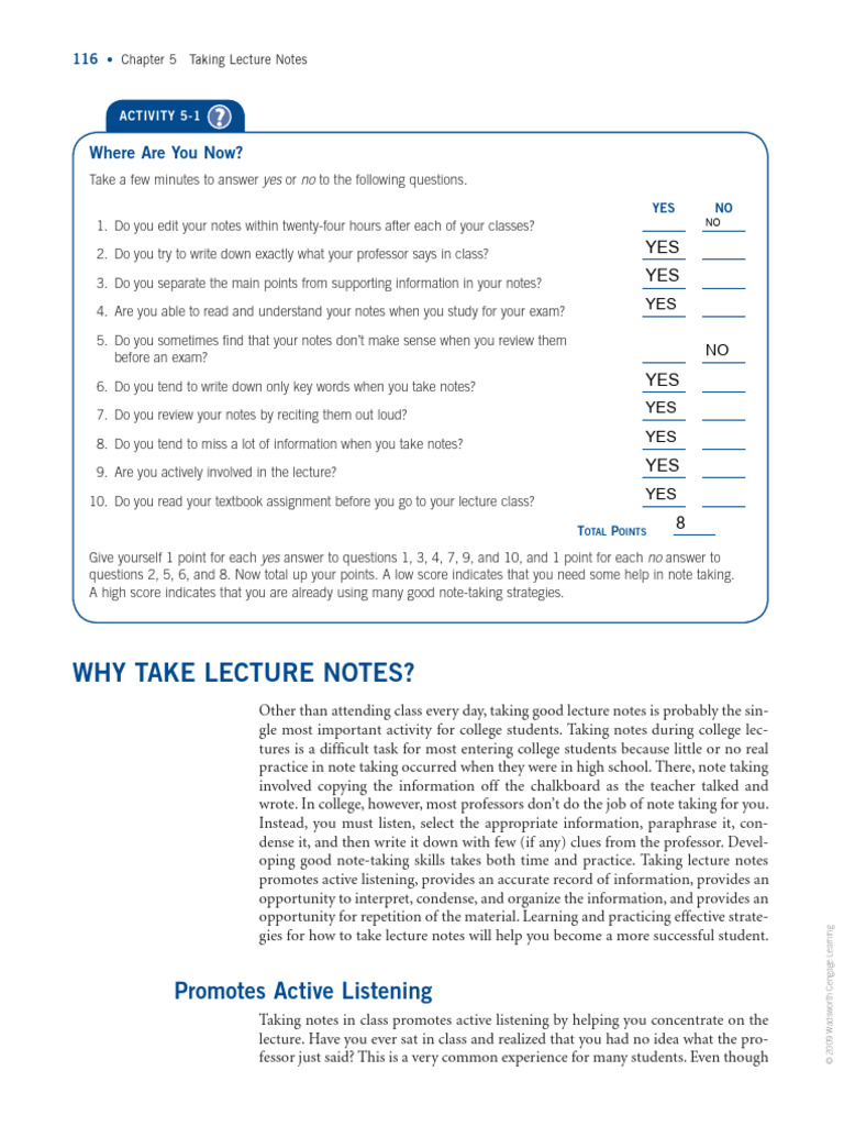 Appendix 11 - Note Taking Strategies | PDF