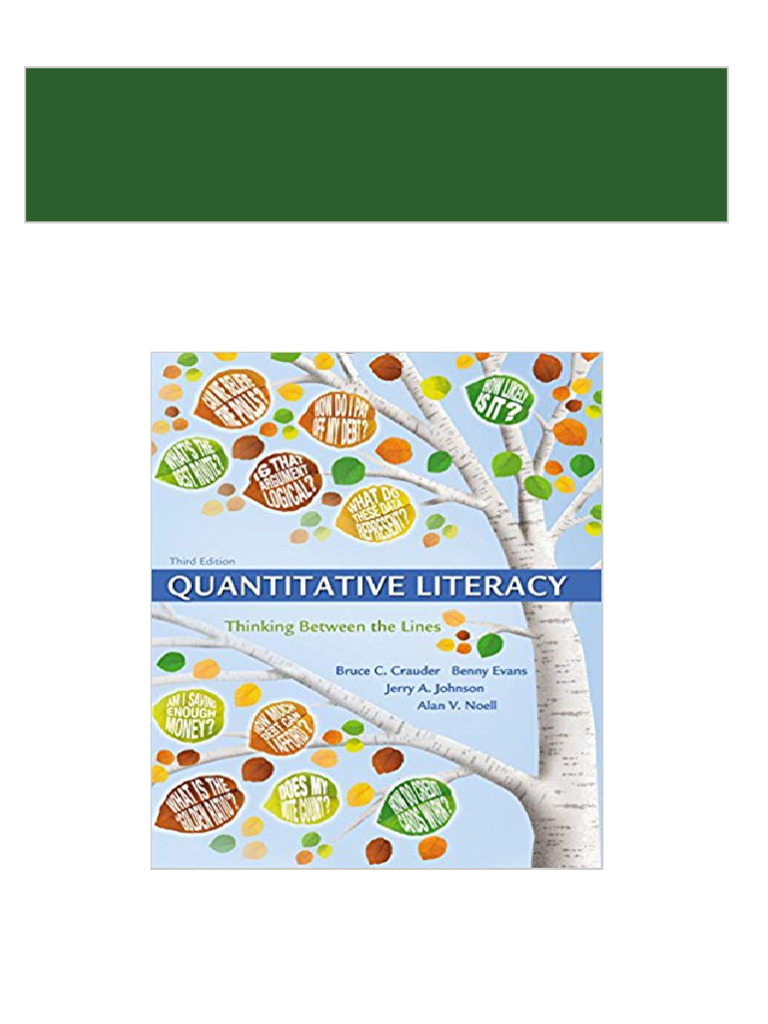 Immediate download (eBook PDF) Quantitative Literacy 3rd Edition by ... Immediate download (eBook PDF) Quantitative Literacy 3rd Edition by ...