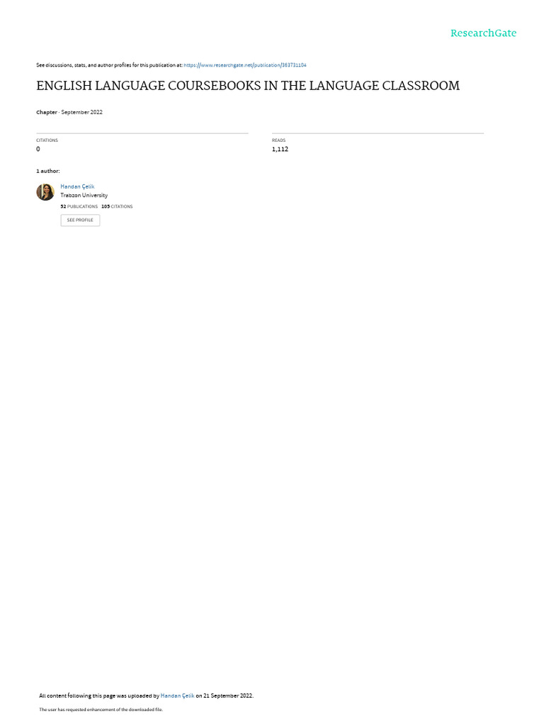 English Language Course Books in The Language Classroom | PDF ...