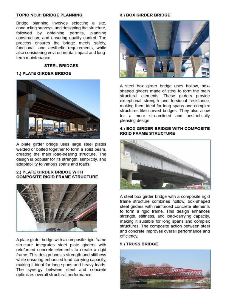 BRIDGE PLANNING | PDF | Bridge | Prestressed Concrete