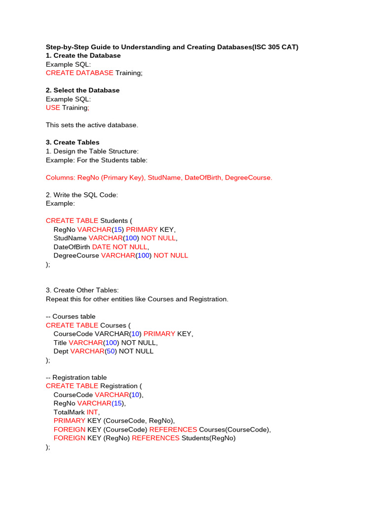 Isc 305 Assignment Explained | PDF | Table (Database) | Databases