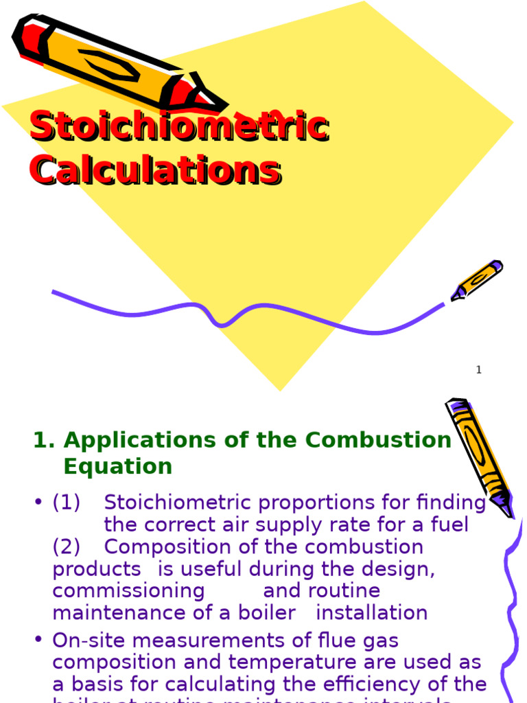 02-Stoichiometric Calculations | PDF | Combustion | Stoichiometry
