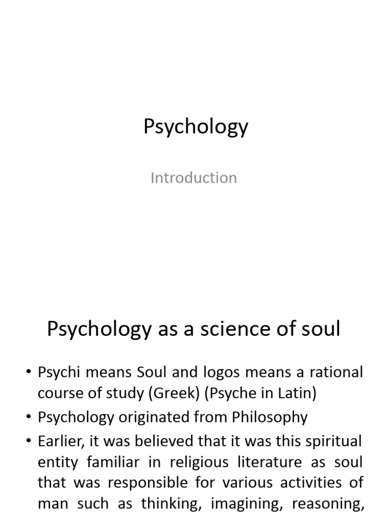Evolution of Psychology Definitions | PDF | Id | Psychology