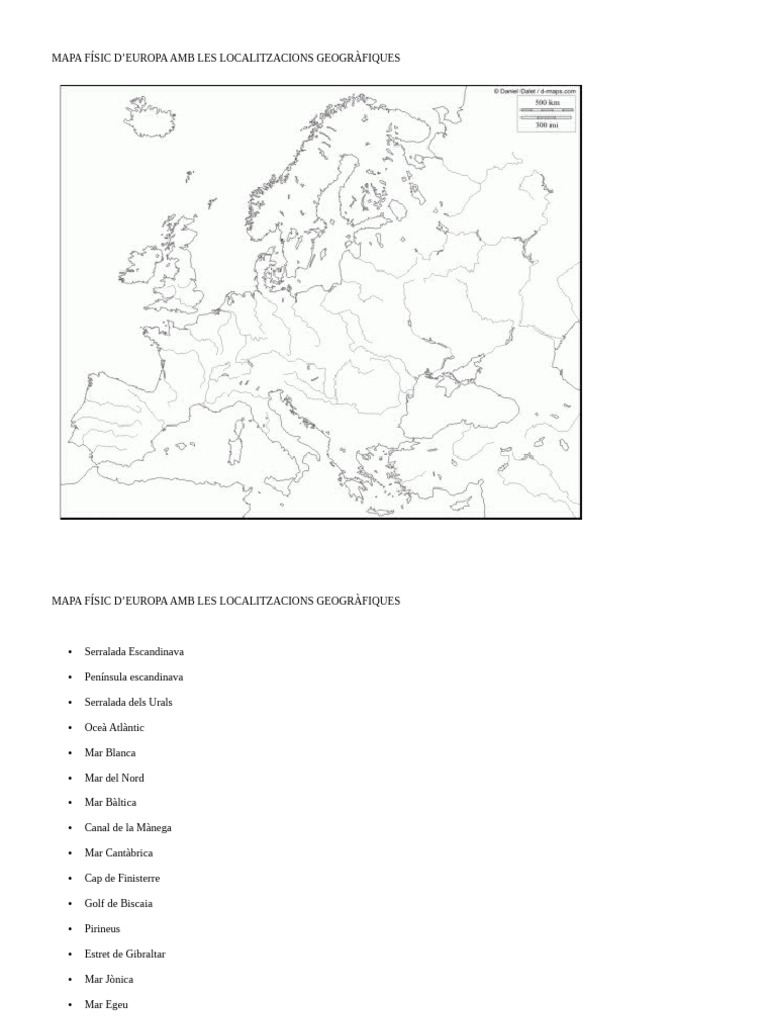 Mapa Físic Deuropa | PDF