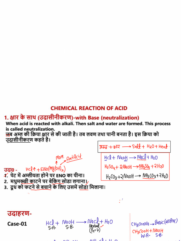 Acid Reaction s | PDF