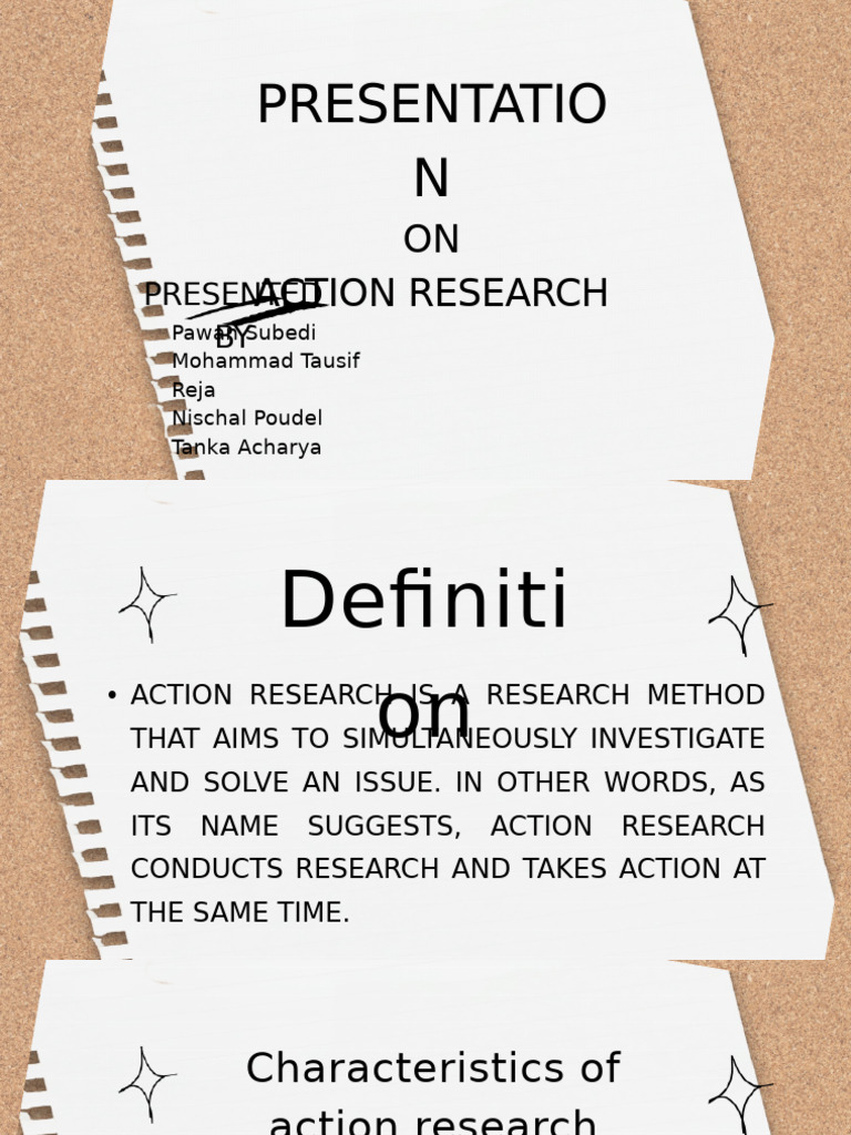 Presentatio N: ON Action Research | PDF | Hypothesis | Action Research