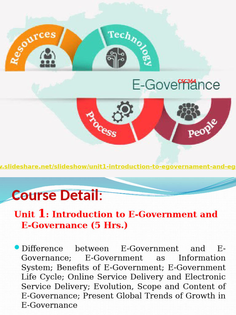 1 Introduction To E-Governance | PDF | E Government