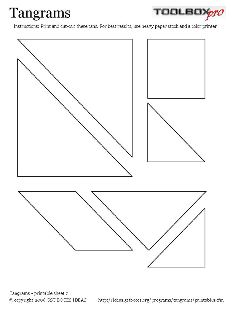 Tangrams Print Sheet2 | PDF