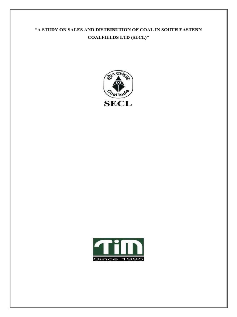 Secl Sales and Distribution | PDF | Coal Mining | Surface Mining