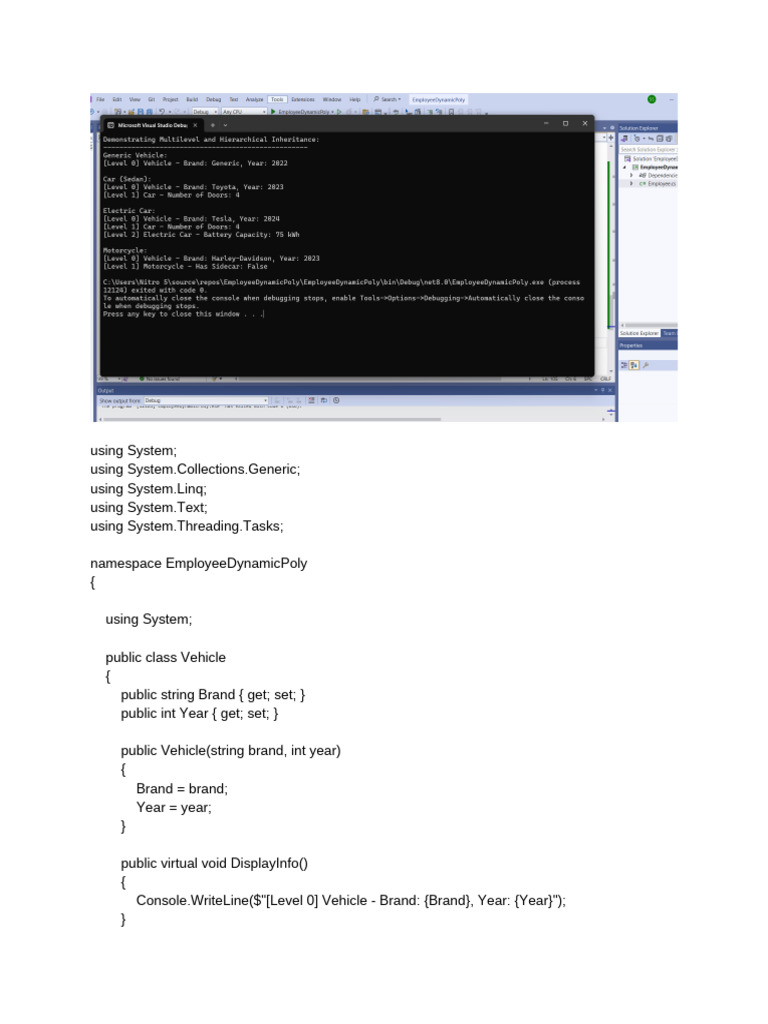 Lab1.8 Multilevel Inheritance | PDF | Computer Programming | Transport