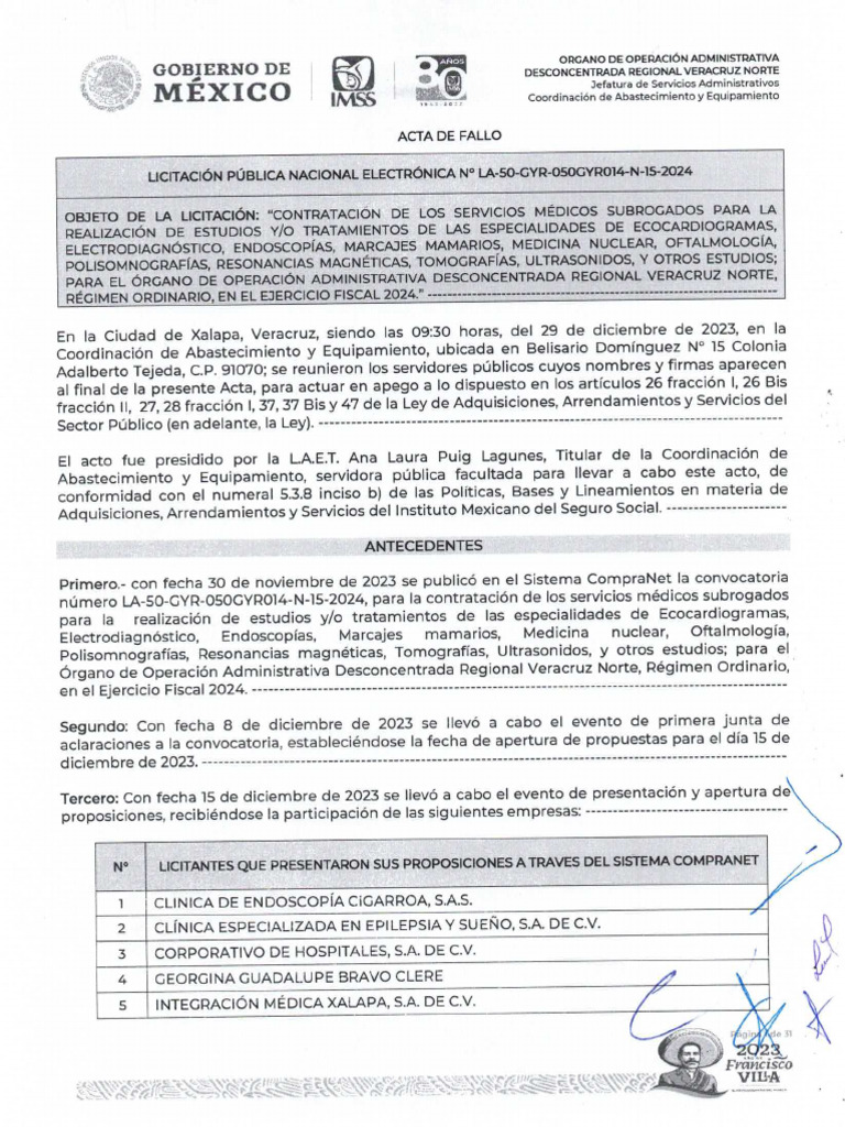N-15-2024 Acta de Fallo SMS 2024 | PDF