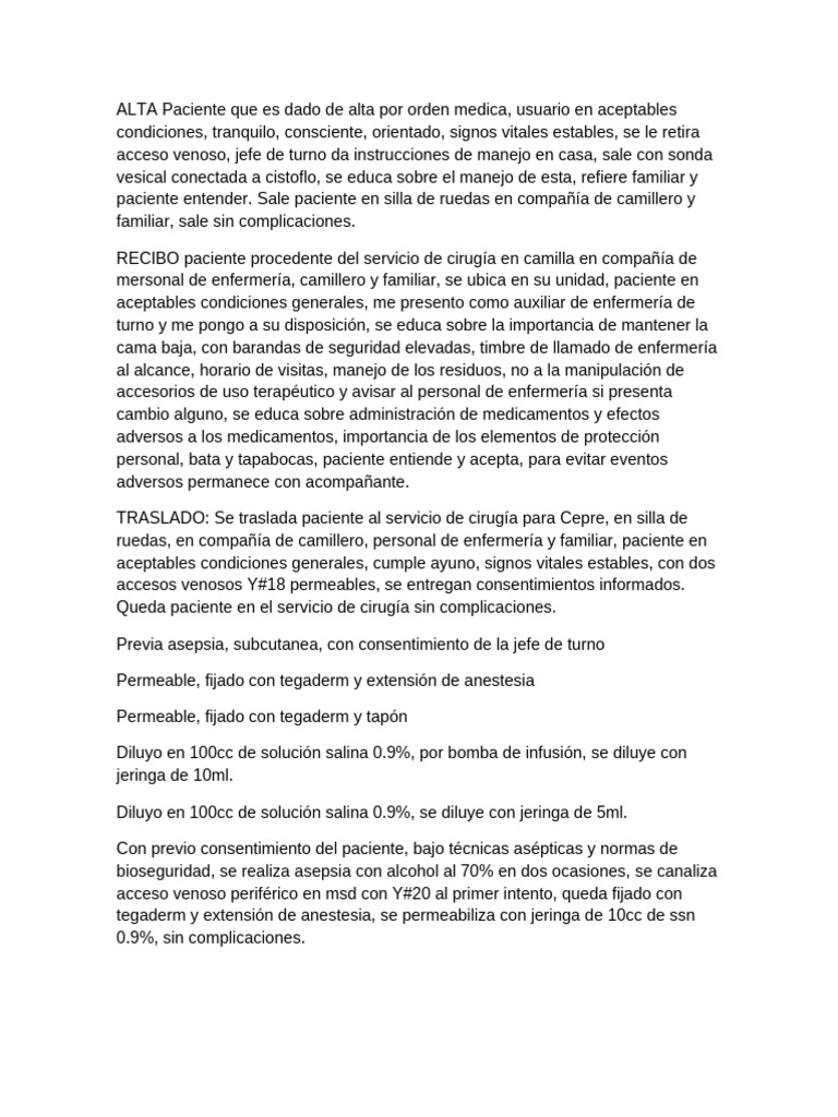 Vane f notas entrego (1) | PDF | Medicamentos con receta | Anestesia