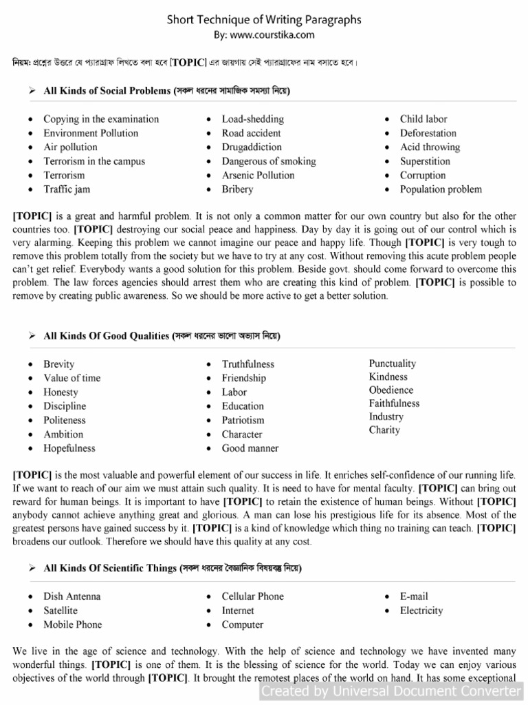 All Paragraph Tips | PDF