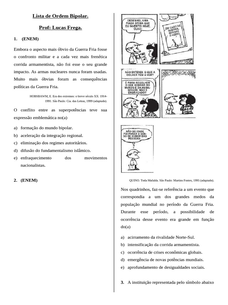 Ordem Bipolar na Guerra Fria | PDF | Política mundial | União Soviética