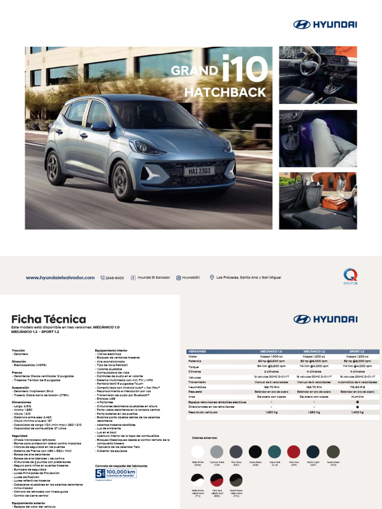 Ficha Tecnica - HYUNDAI | PDF | Airbag | Tecnología de vehículos
