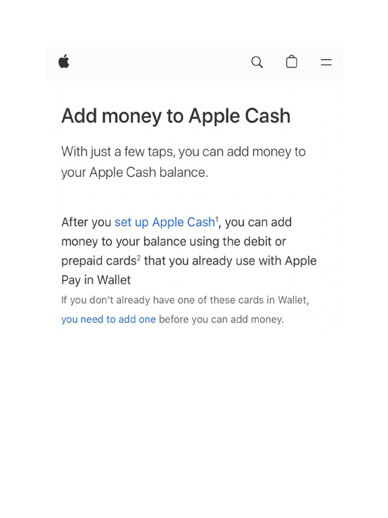 How To Add Money On Apple Pay | PDF