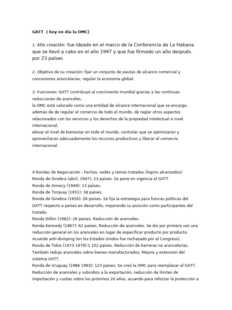 GATT | PDF