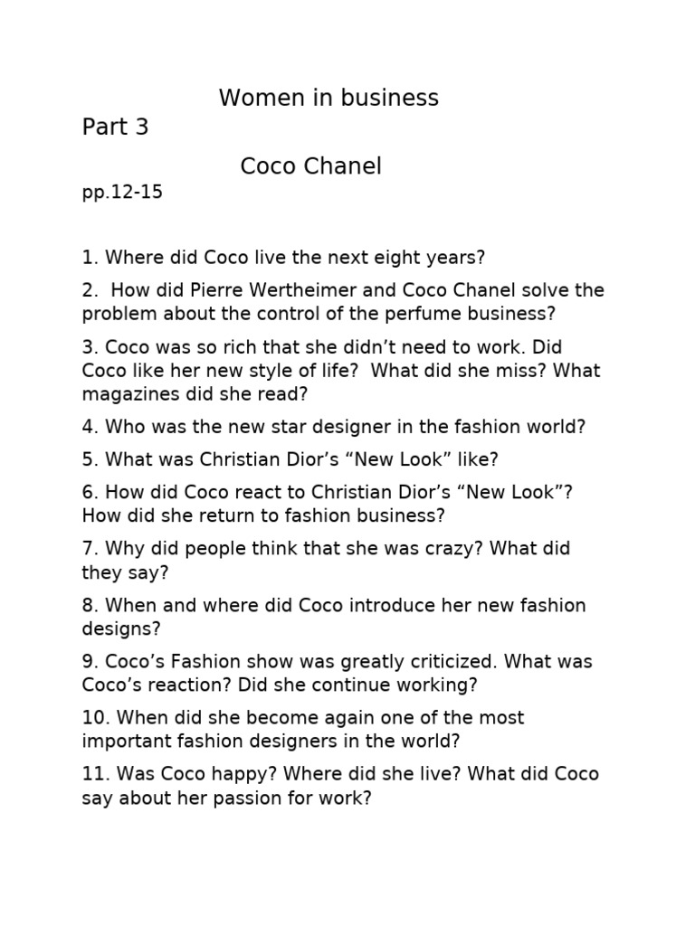 Coco Chanel Part 3 (2) | PDF