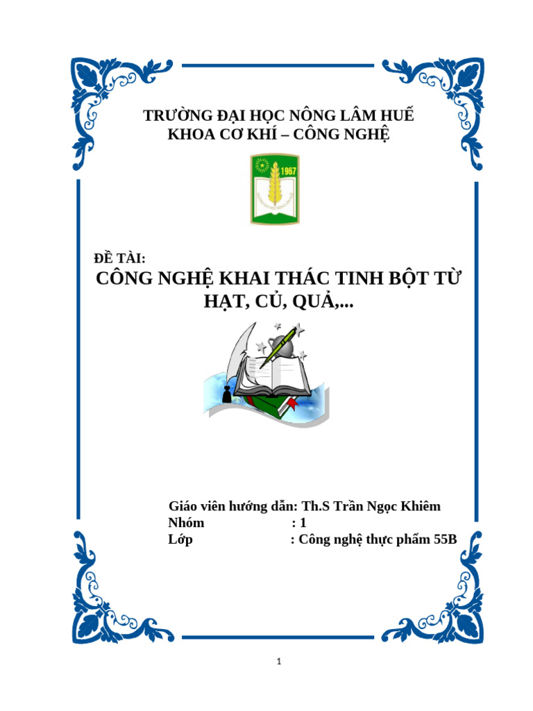 Nhóm 1 - CNSX Tinh B T T H T, C, Qu | PDF