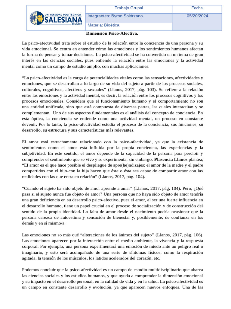 Psico - Afectividad. | PDF | Las emociones | Amor