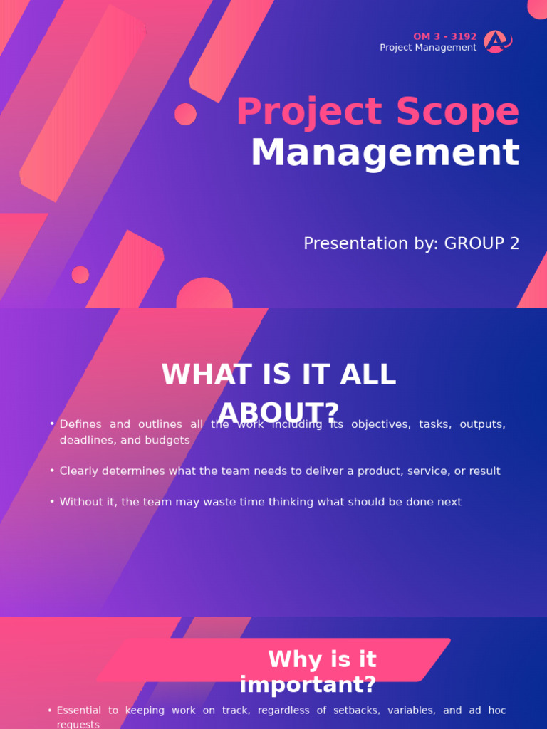Project Scope Management Overview | PDF | Project Management | Business