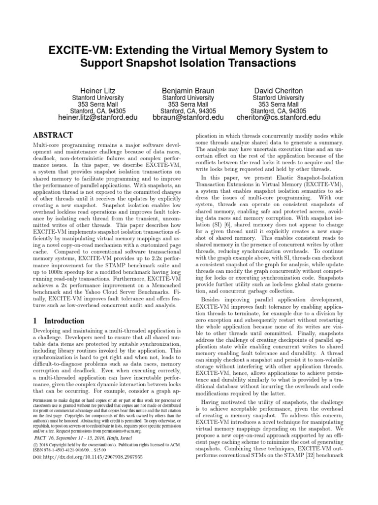 excitevm | PDF | Cpu Cache | Thread (Computing)