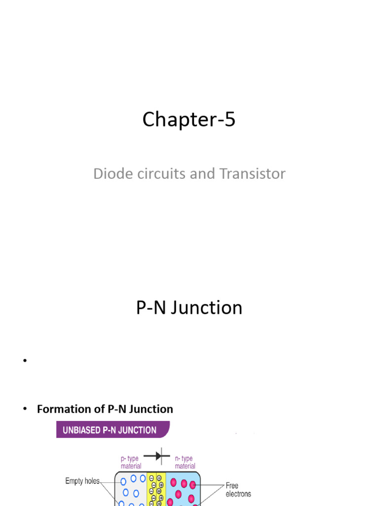 Chapter-5 Diode Circuits and Transistor | PDF | Bipolar Junction Transistor | P–N Junction