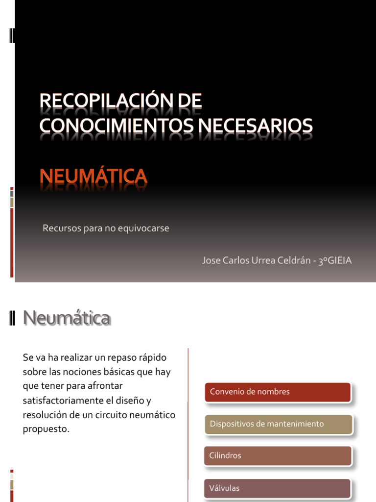 Recopilaci¢n de conocimientos neumatica | PDF | Neumática