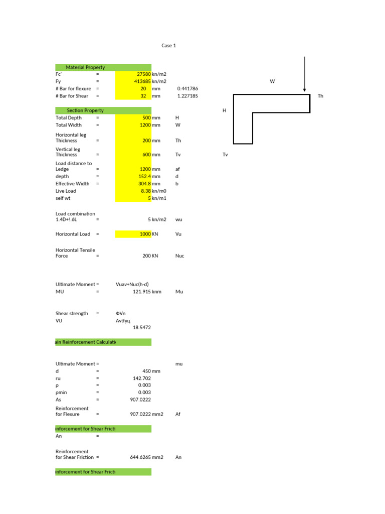 Reinforcement Design Calculations Pdf Bending Mechanics