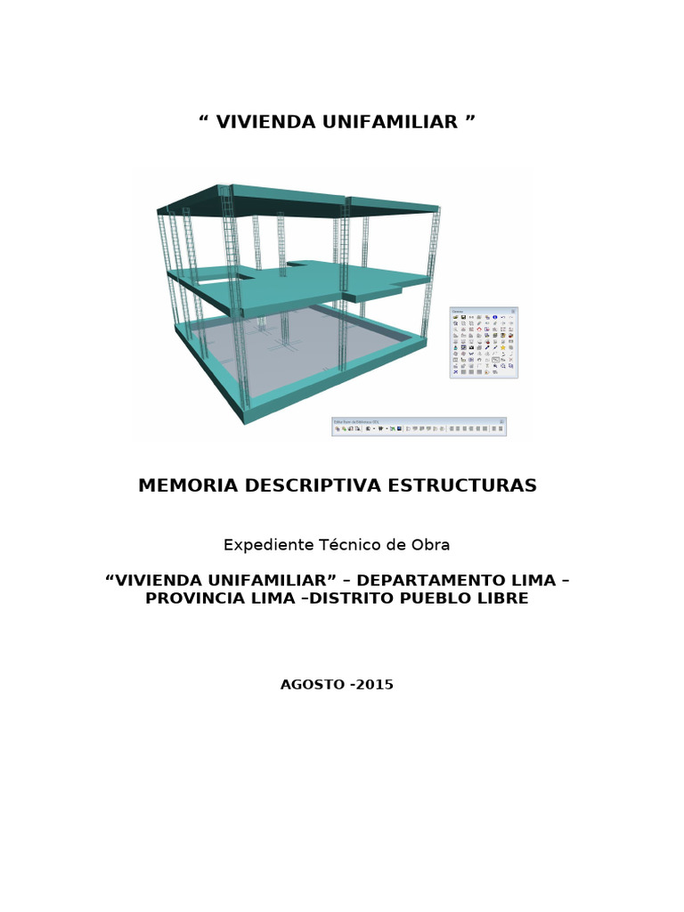 Memoria de Estructuras Simple | PDF | Fundación (Ingeniería) | Hormigón