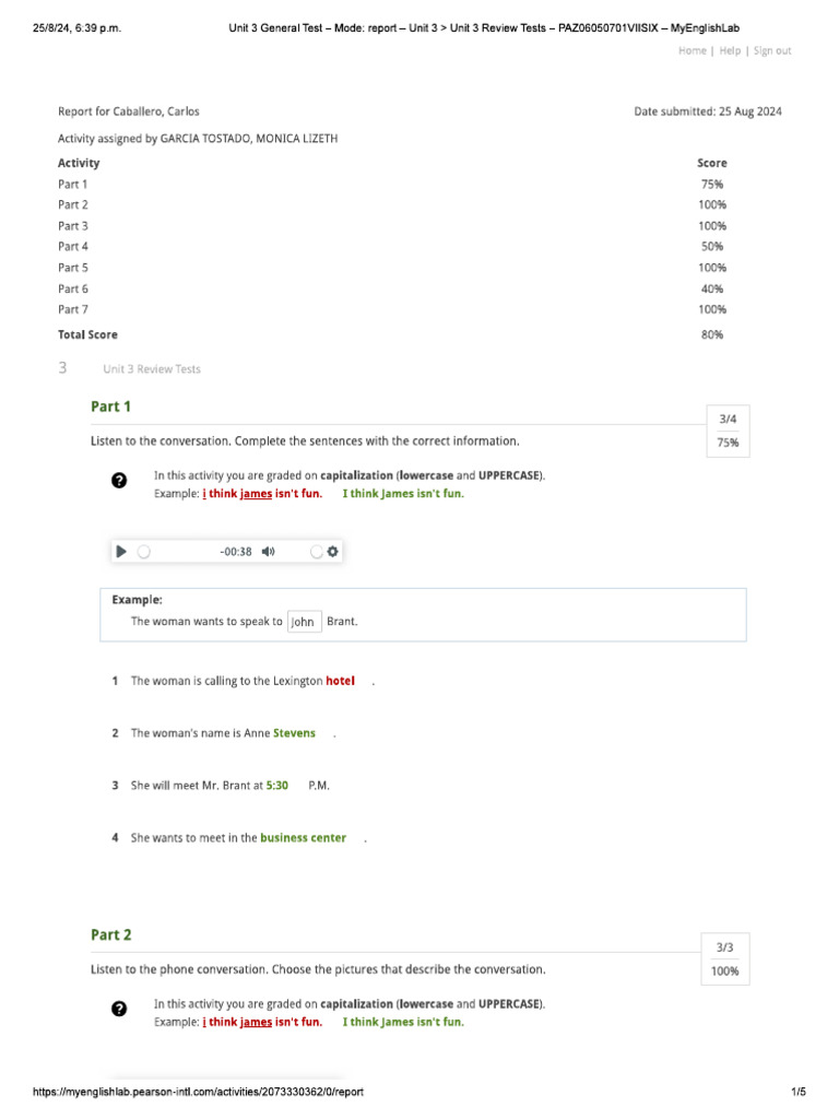 Unit 3 Review Level 6 Topnoch English Part1 | PDF