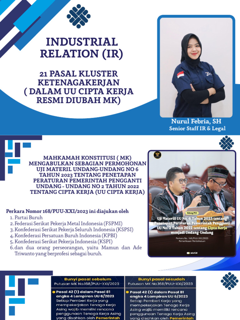 Putusan MK Nomor 168 - PUU-XXI - 2023-2 | PDF