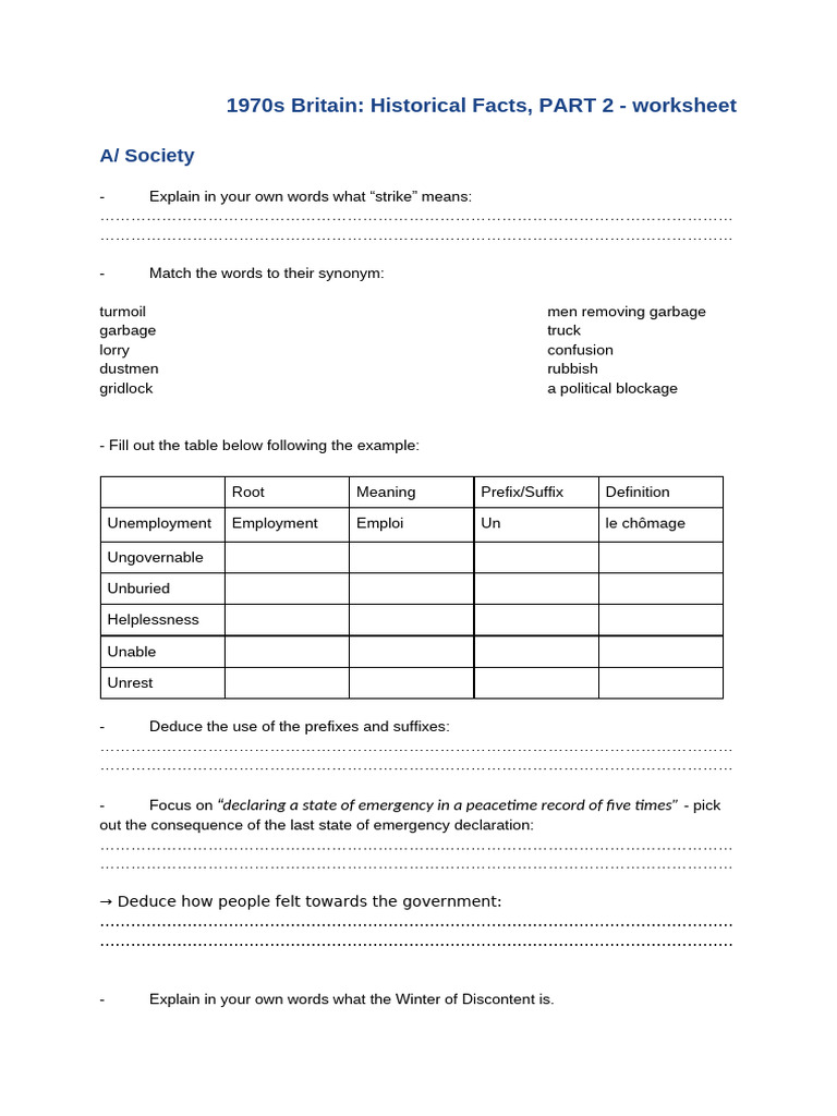1Ã Re - Unit 2 - Session 2 - CE - Worksheet | PDF | Linguistics ...