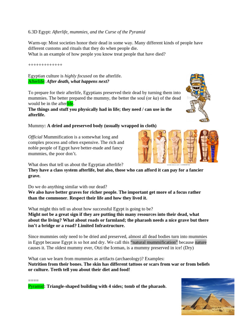 Afterlife, Mummies, and The Curse of The Pyramid: After Death, What ...