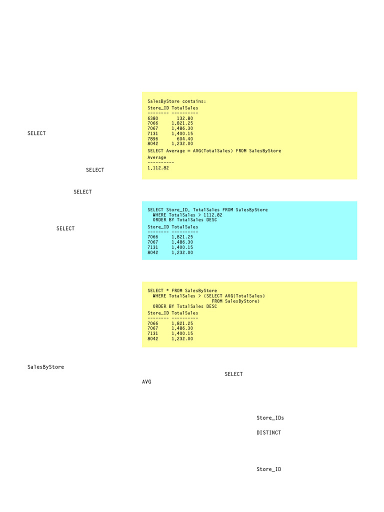 SQL Subqueries for Programmers | PDF | Computing | Software Engineering