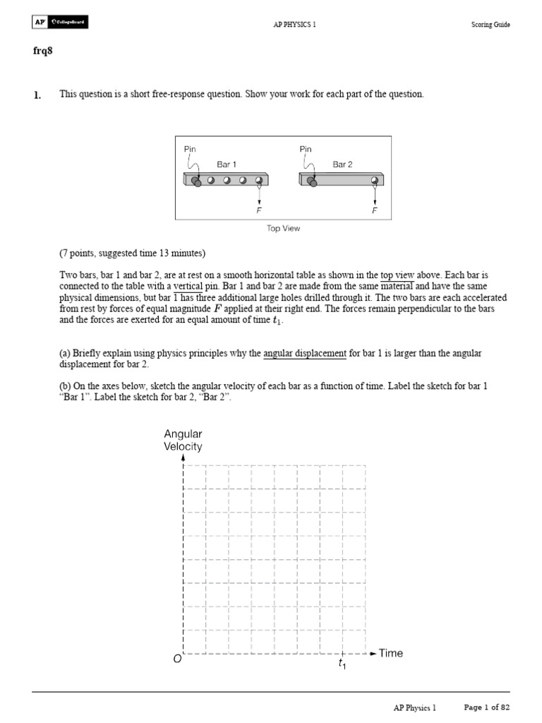 Physics Free-Response Questions Guide | PDF | Orbit | Force