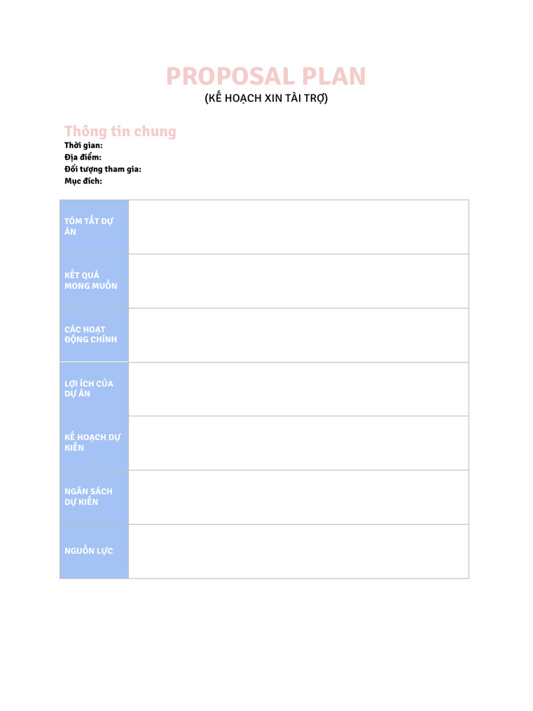(KC) Proposal Plan Template | PDF