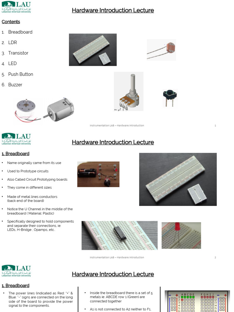 Lab 9 Introduction To Hardware Part 1 | PDF | Transistor | Analogue Electronics