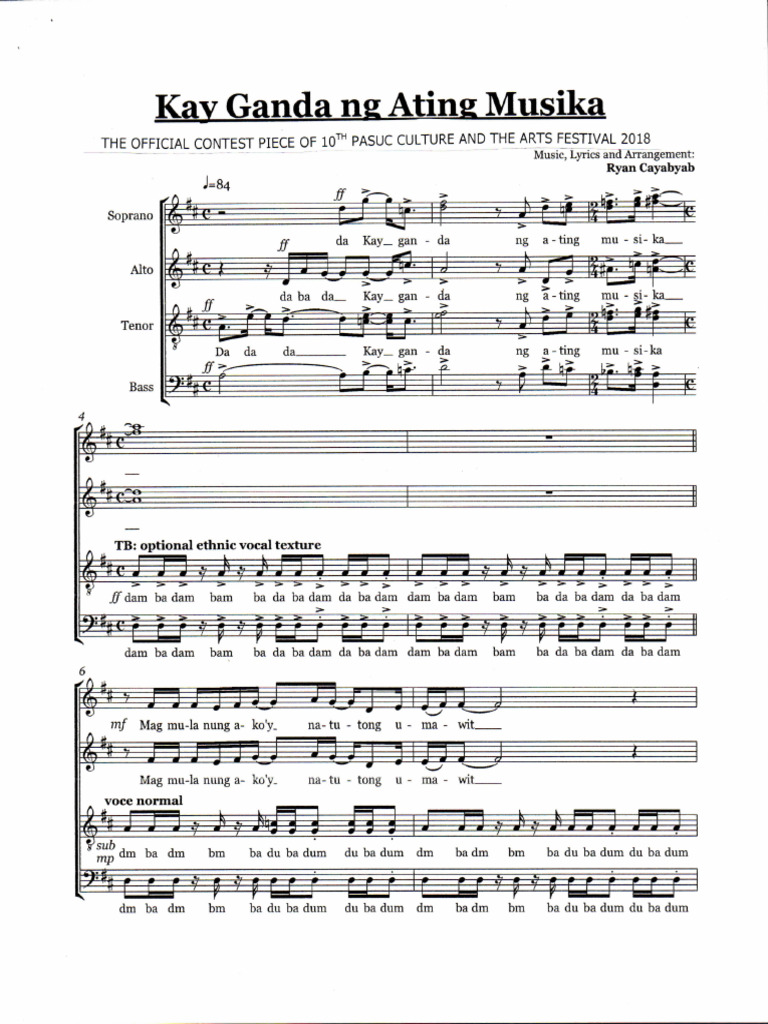 Kay Ganda NG Ating Musika 2018 | PDF