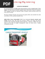 APSRTC Logistics Overview and Services | PDF