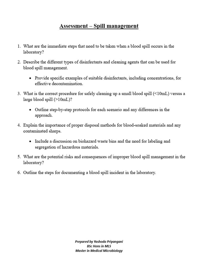 Spill management | PDF