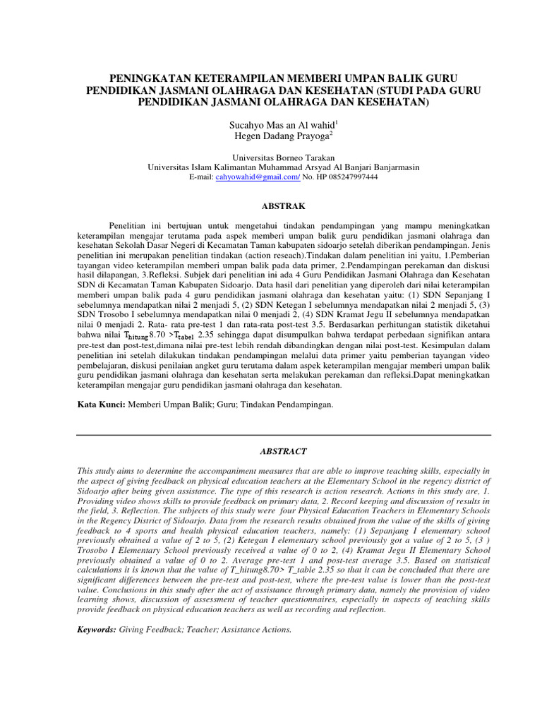 Keterampilan Dasar Mengajar PJOK | PDF