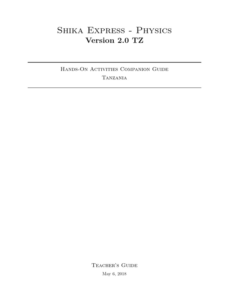 Shika Na Mikono - Physics v2-0 | PDF | Chloroform | Burn