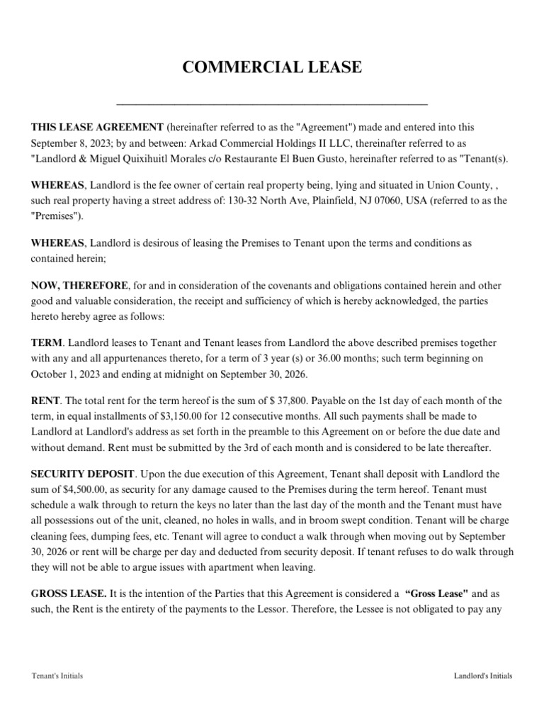 130 Com Lease | PDF | Lease | Leasehold Estate