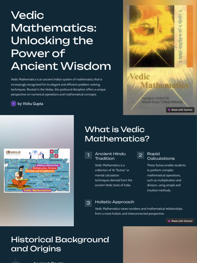 Vedic Mathematics | PDF | Mathematics | Vedas