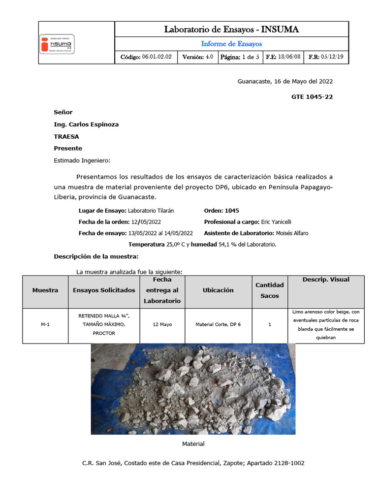 Ensayo_Proctor_(Material_Gris) | PDF | Laboratorios