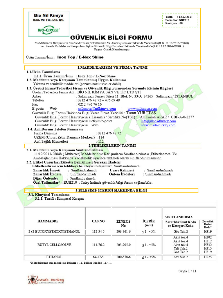 Inox Top - E-Nox Shine | PDF