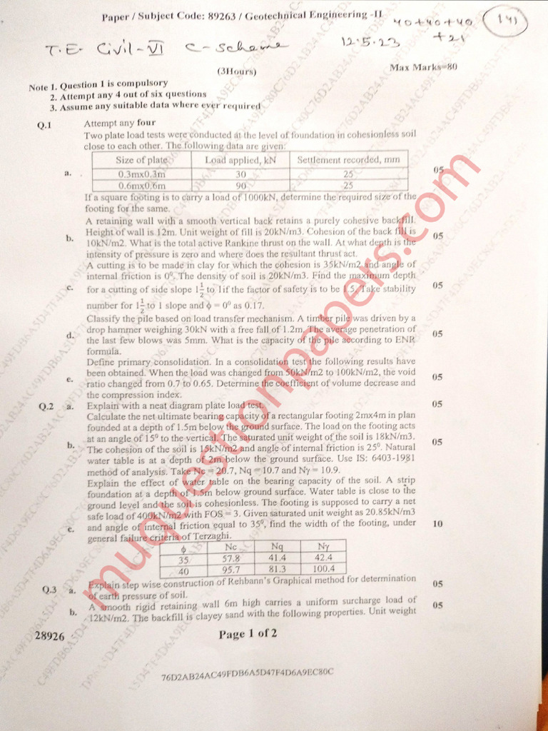 be_civil-engineering_semester-6_2023_may_geotechnical-engineering-iirev-2019-c-scheme (2) | PDF