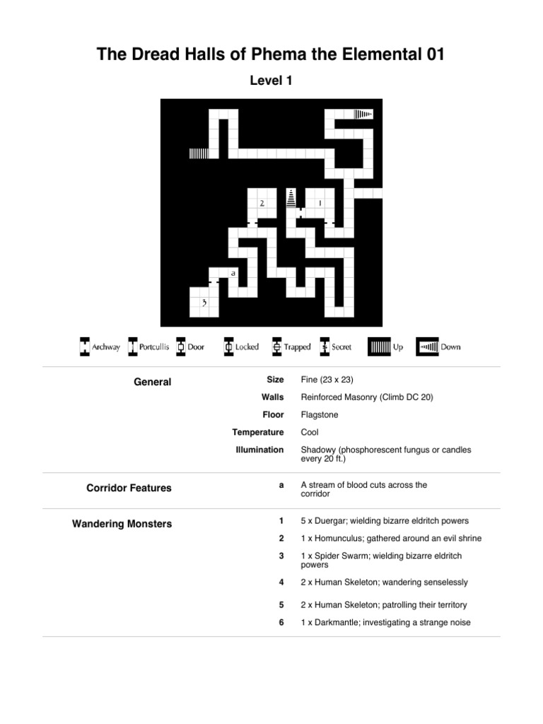 The Dread Halls of Phema the Elemental 01 (2) | PDF